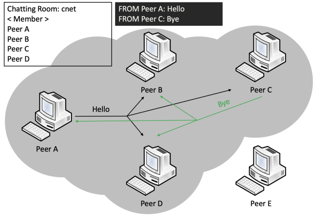Solved Implement A P2p Open Chat Program Using Udps 3354