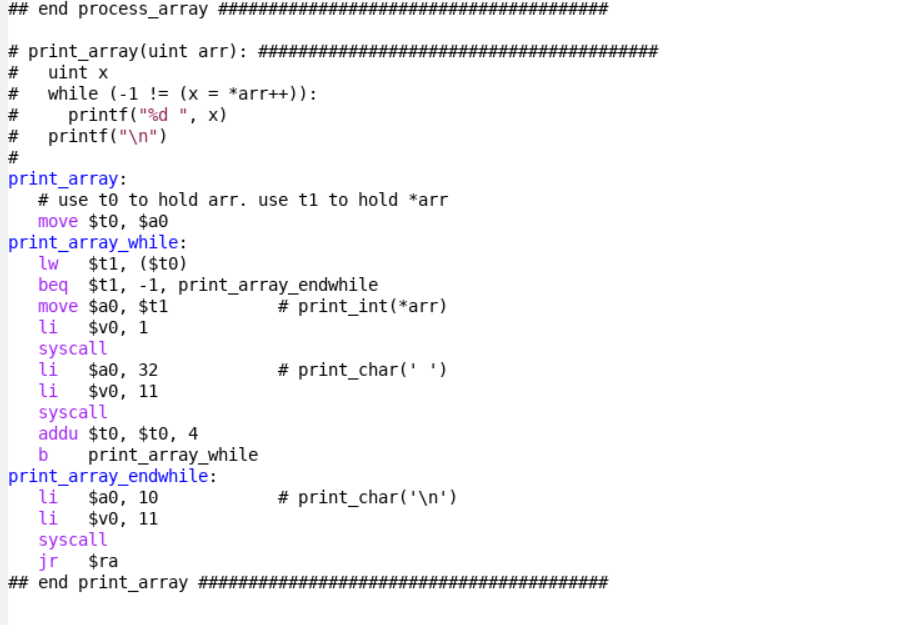 Solved int main() \{ uint32_t ret; print_array(data1); ret = | Chegg.com