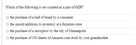 Solved Which of the following is an example of an | Chegg.com