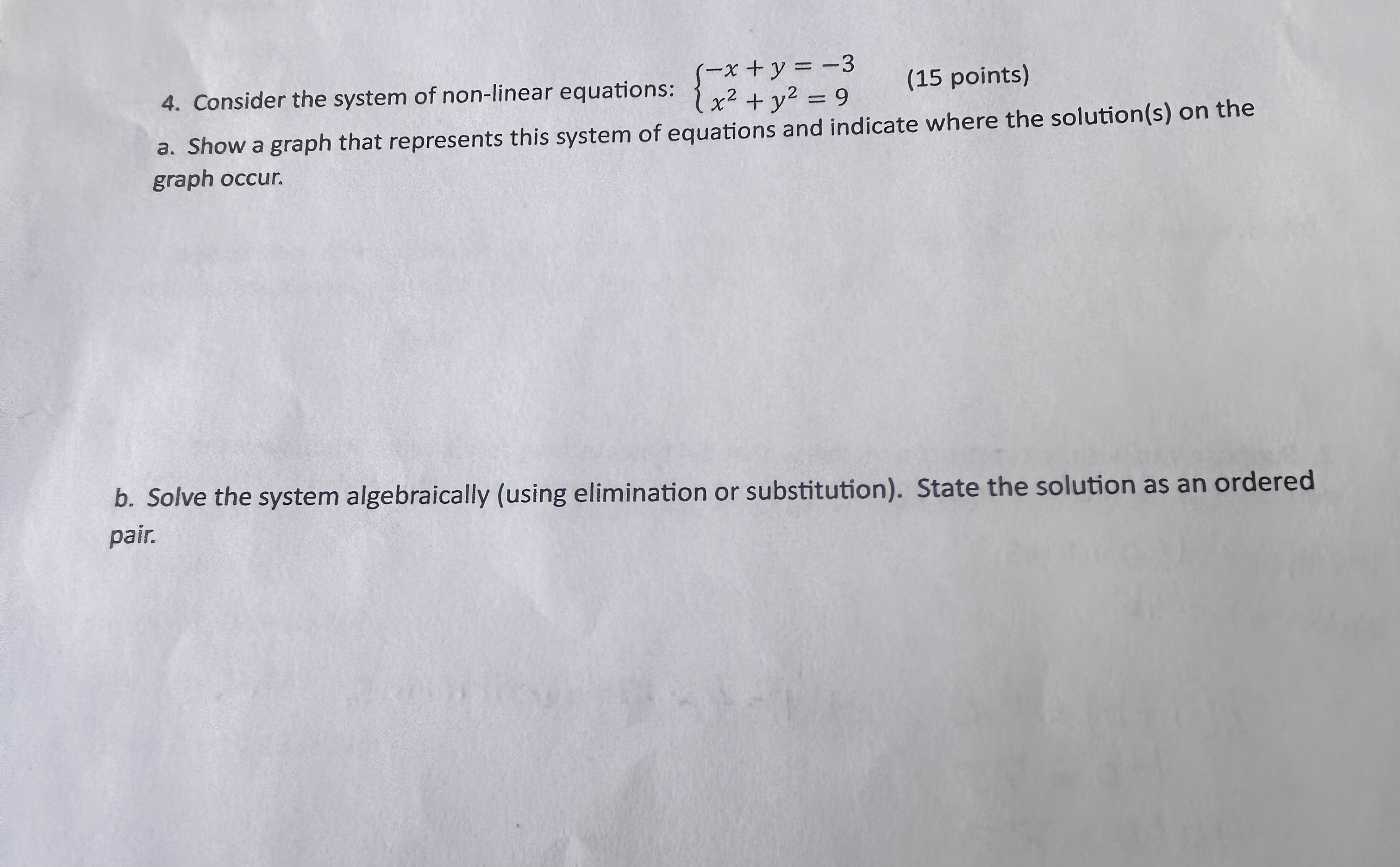 Solved 4. Consider the system of non-linear equations: | Chegg.com