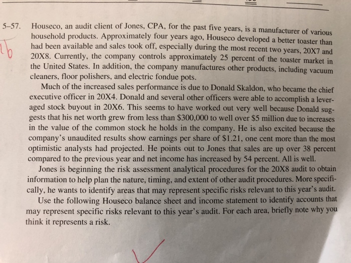 Solved an audit client of Jones, CPA, for the past five | Chegg.com