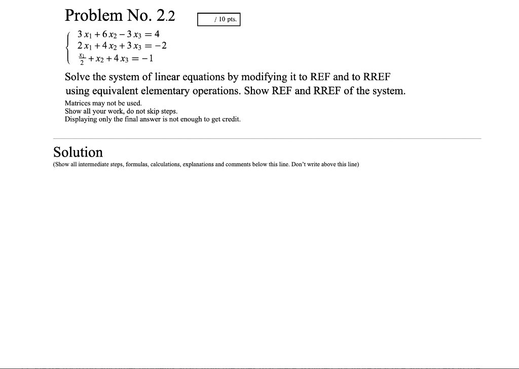Solved Problem No. 2.2 | Chegg.com