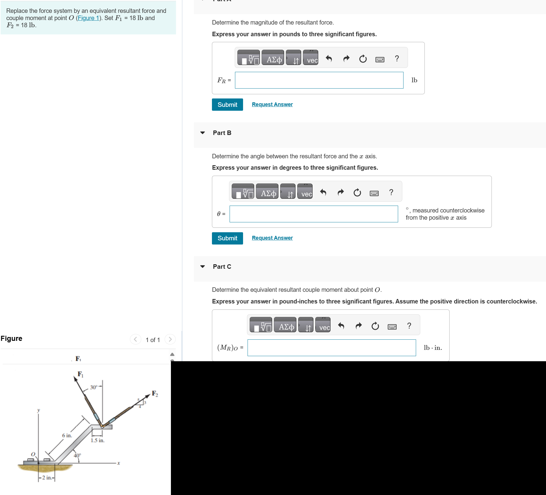 Solved Determine the magnitude of the resultant force. | Chegg.com