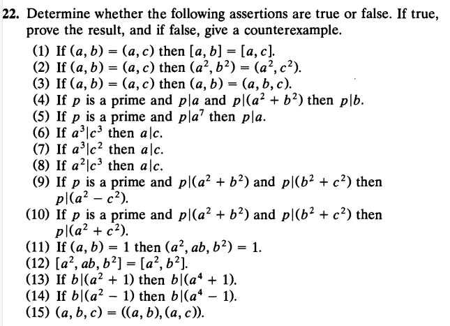 Solved Determine whether the following assertions are true | Chegg.com