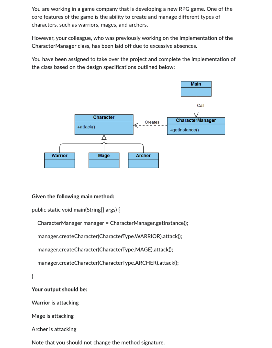 Solved You are working in a game company that is developing | Chegg.com