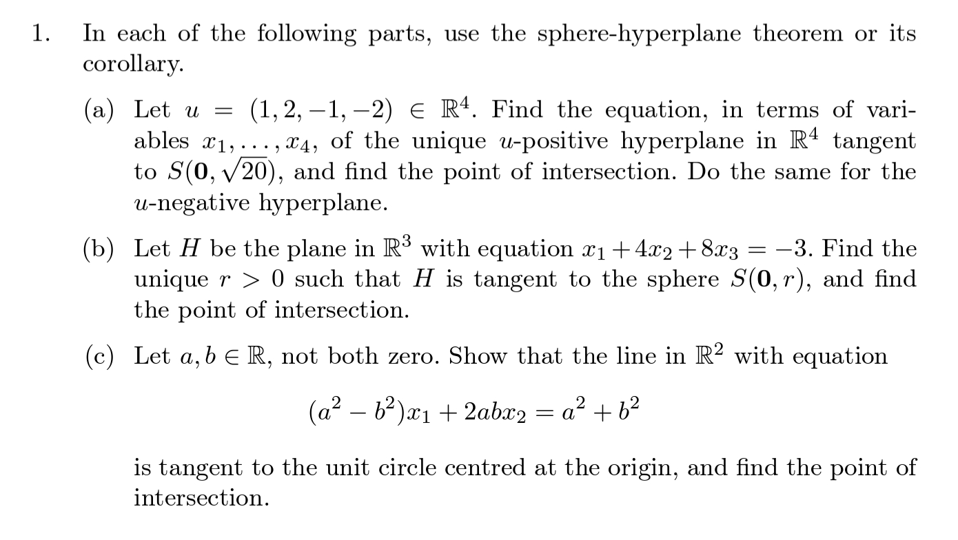 Solved In each of the following parts, use the | Chegg.com