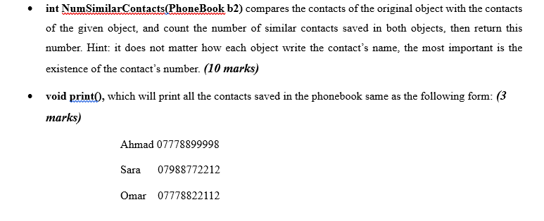 Solved This class should implement PhoneBook, which | Chegg.com