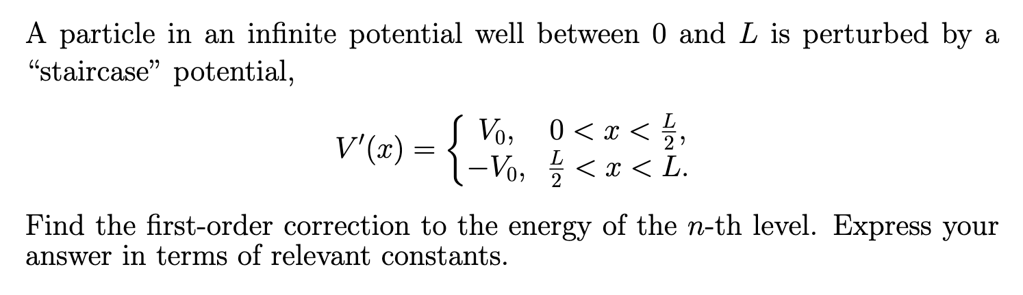 Solved A particle in an infinite potential well between 0 | Chegg.com