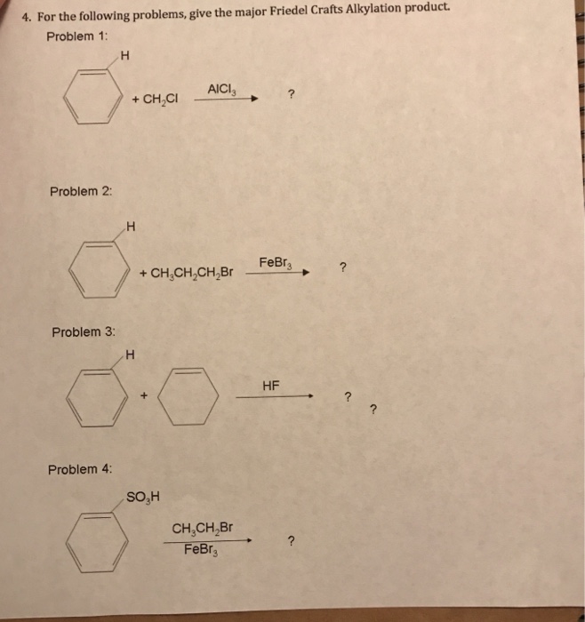 Solved 4. For the following problems, give the major Friedel | Chegg.com