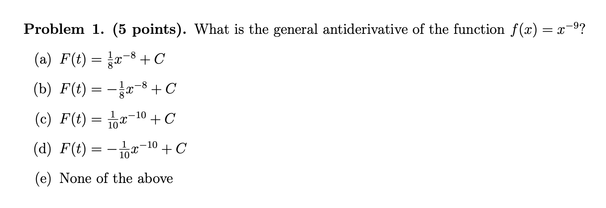 Solved Problem 1. (5 points). What is the general | Chegg.com