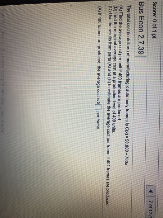 Solved Homework: Section 2.7 Homework Score: 0 of 1 pt 6 of | Chegg.com Solved Homework: Section 2.7 Homework Score: 0 of 1 pt 6 of | Chegg.com