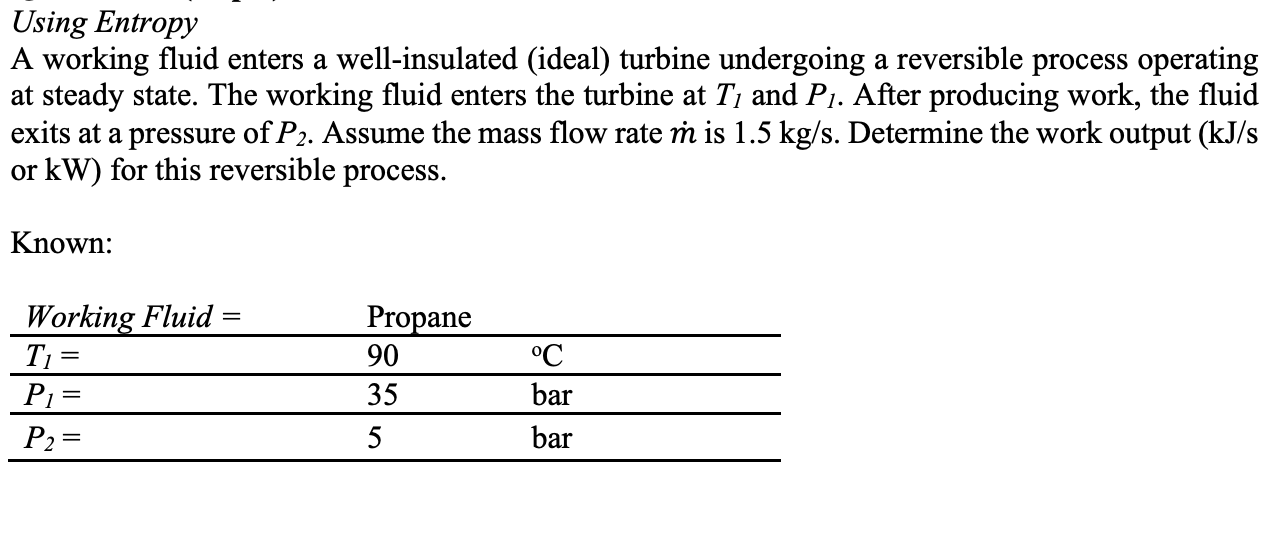 Solved 3) Entropy: A working fluid enters a well-insulated | Chegg.com