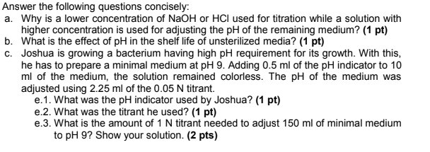 Solved Answer the following questions concisely: a. Why is a | Chegg.com