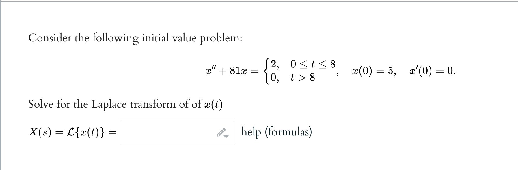 Solved Consider the following initial value problem: | Chegg.com