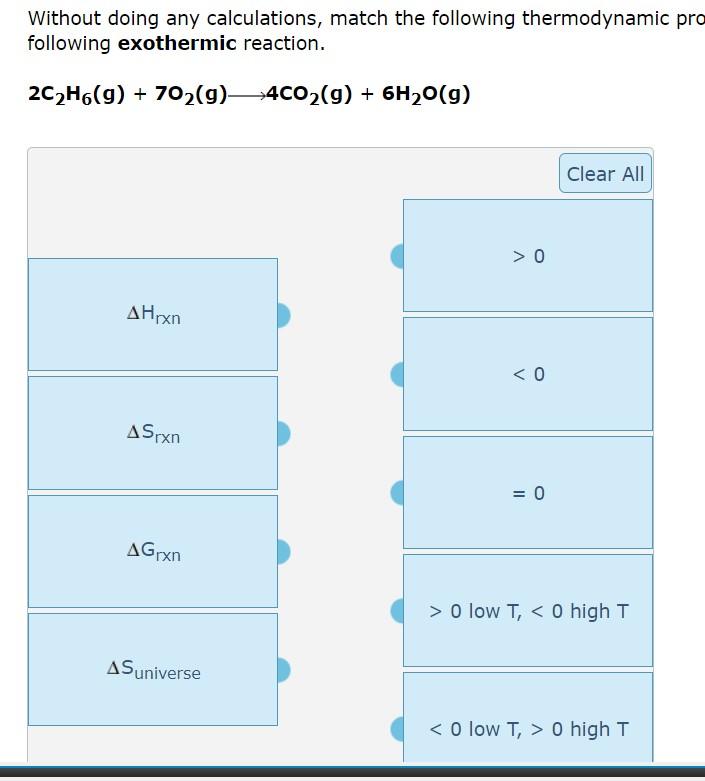 Solved Without doing any calculations, match the following | Chegg.com