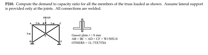 Solved P210. Compute the demand to capacity ratio for all | Chegg.com