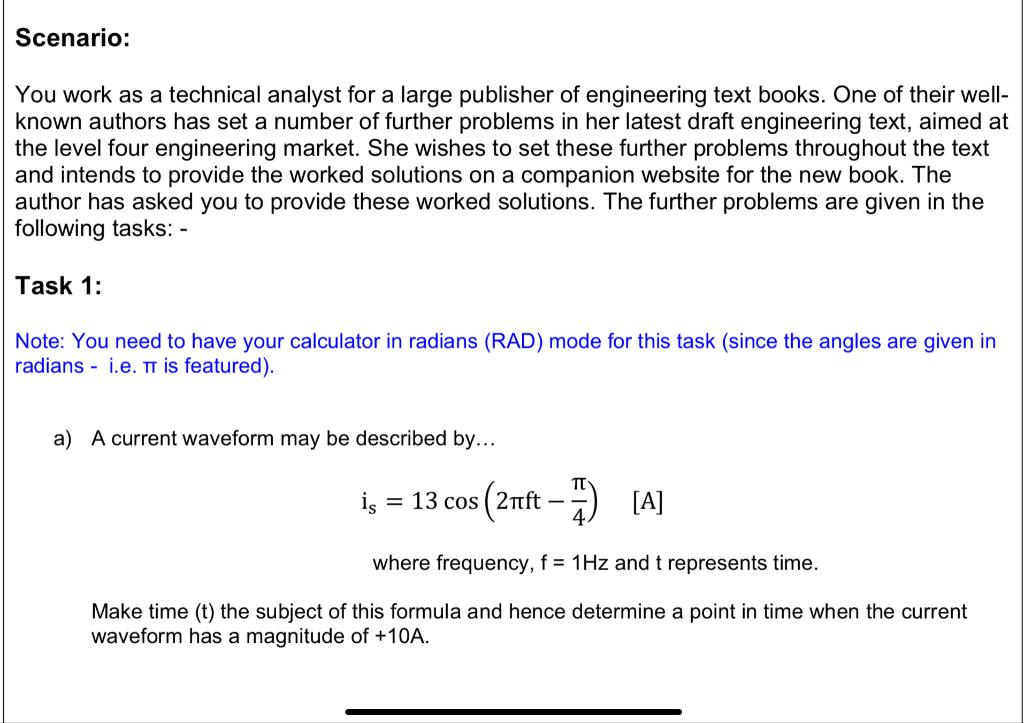Solved Scenario: You work as a technical analyst for a large | Chegg.com