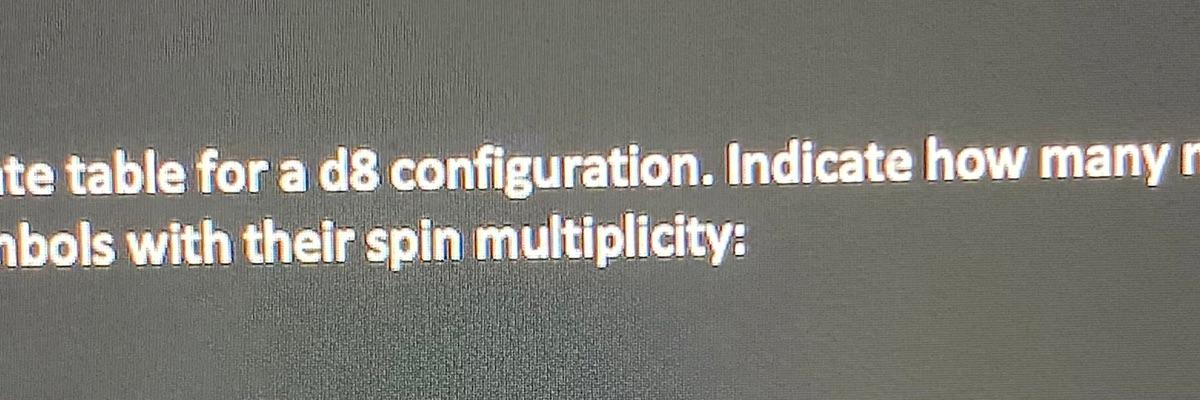 te table for a d8 configuration. Indicate how many | Chegg.com