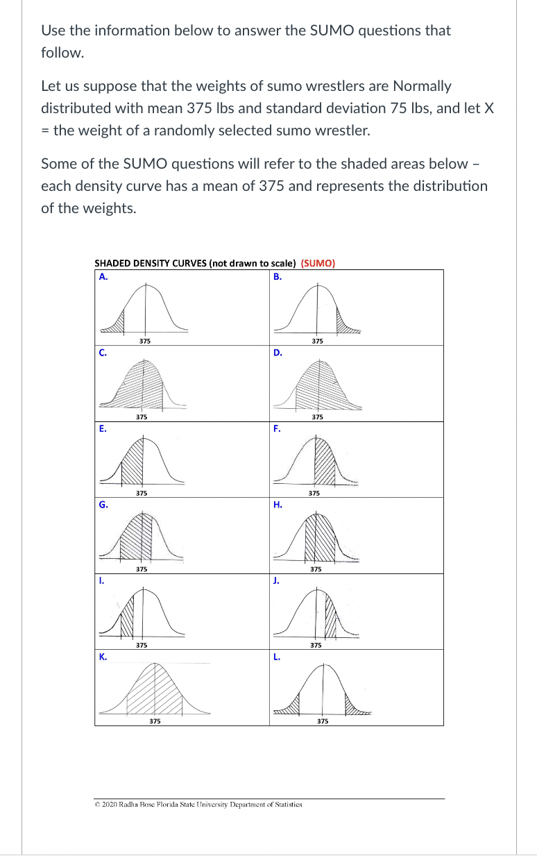 Solved Use the information below to answer the SUMO | Chegg.com