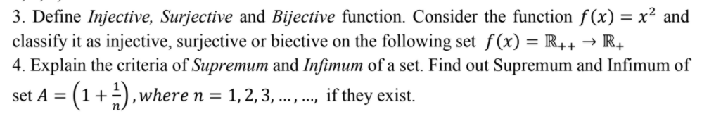 Solved 3. Define Injective, Surjective and Bijective | Chegg.com