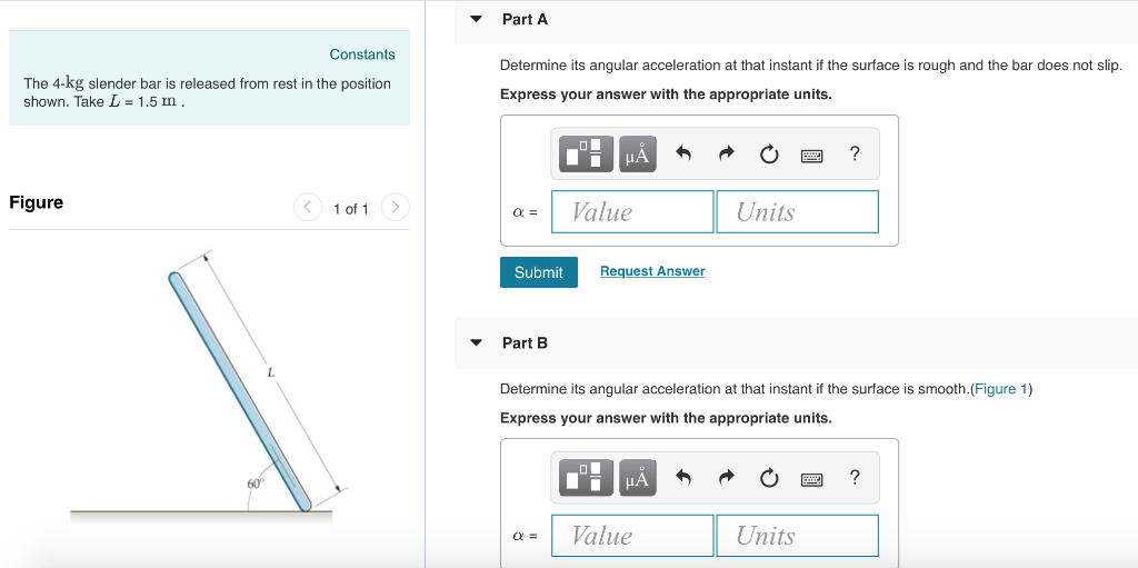 Solved Part A Constants Determine its angular acceleration | Chegg.com
