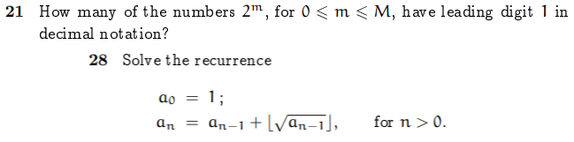 Solved 21 How many of the numbers 2", for 0 0. | Chegg.com