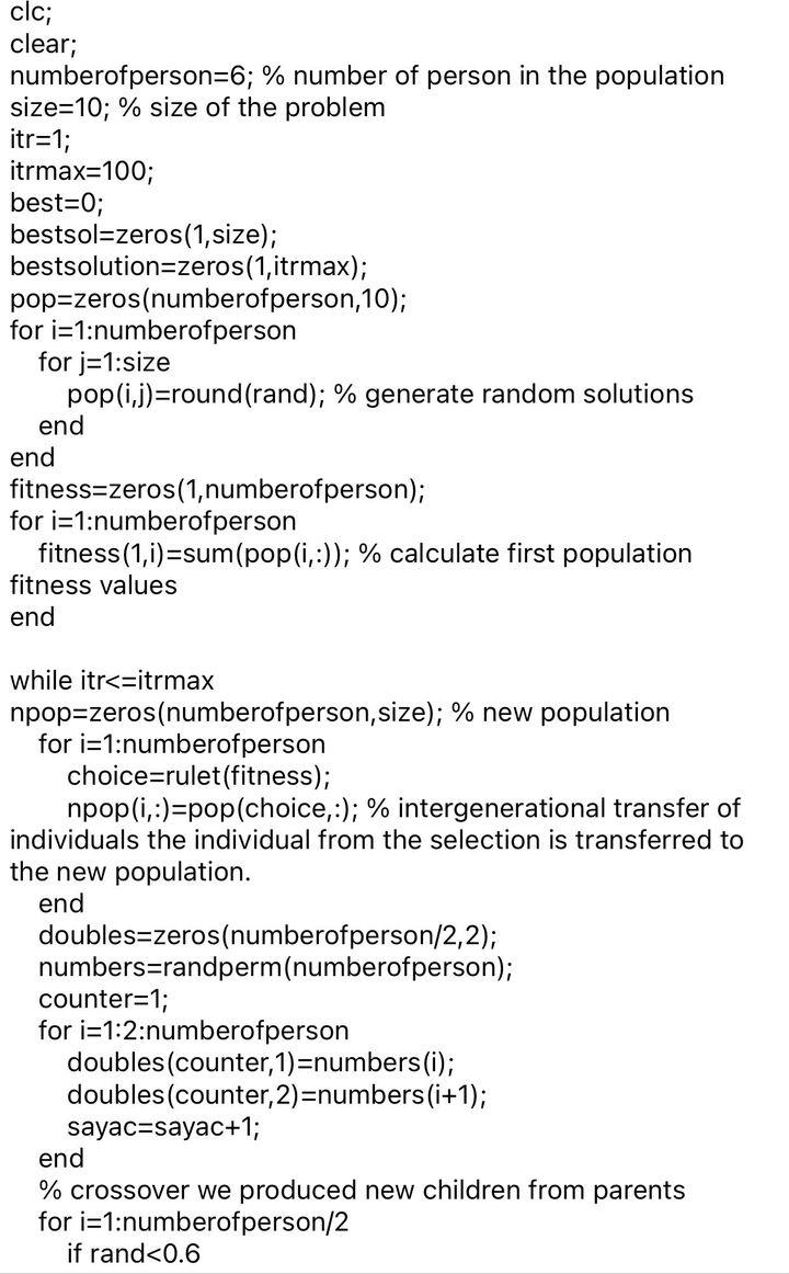 Solved Modify The Objective Function Ga Algorithm In Matlab 5846