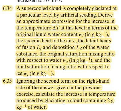 This is from atmospheric science: an introductory | Chegg.com