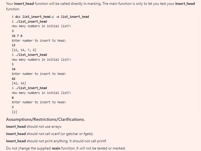 Solved Insert an element at the head of a Linked List | Chegg.com