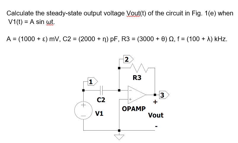 Solved Calculate the steady state output voltage of | Chegg.com