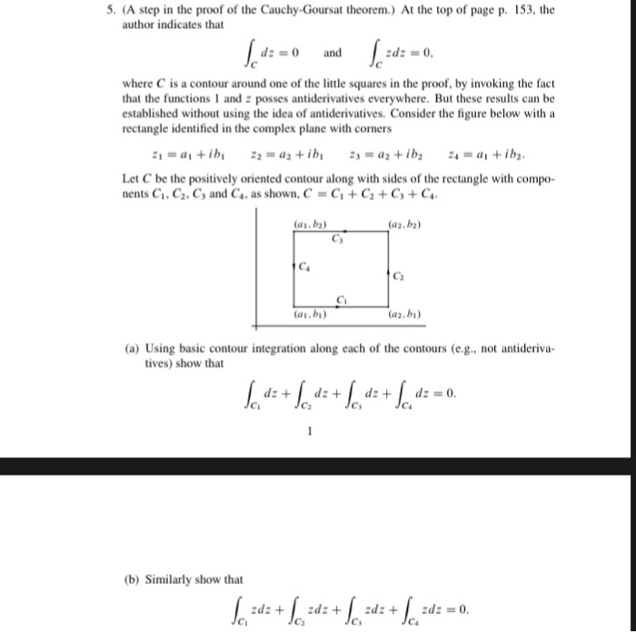 Solved 5. (A step in the proof of the Cauchy-Goursat | Chegg.com