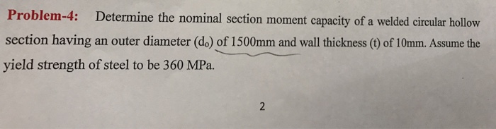 Solved Determine the nominal section moment capacity of a | Chegg.com