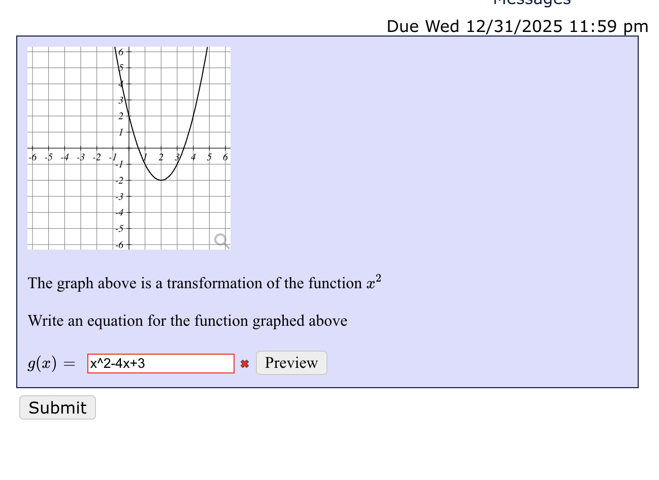 [Solved]: Due Wed 12/31/2025 11:59 pm The graph above is a