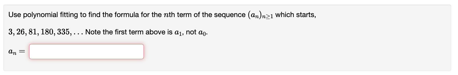 Solved Use polynomial fitting to find the formula for the | Chegg.com