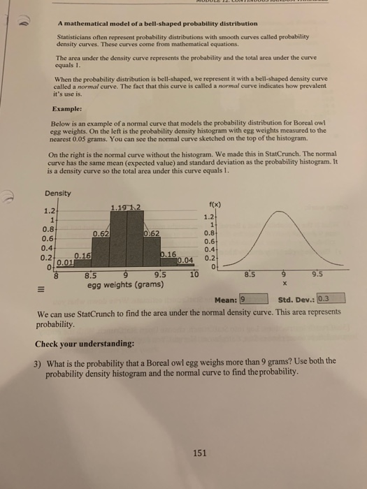 Solved A mathematical model of a bell-shaped probability | Chegg.com