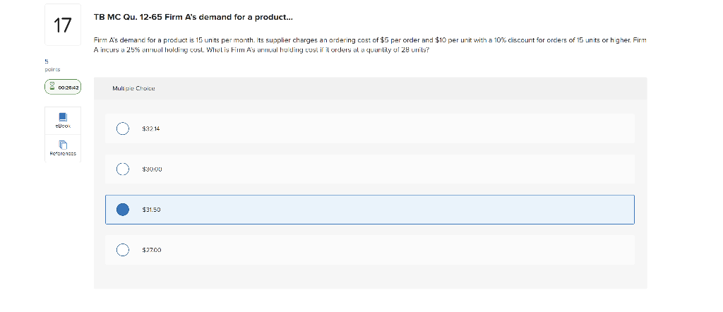 Solved Tb Mc Qu 12 65 Firm A S Demand For A Product Firm Chegg