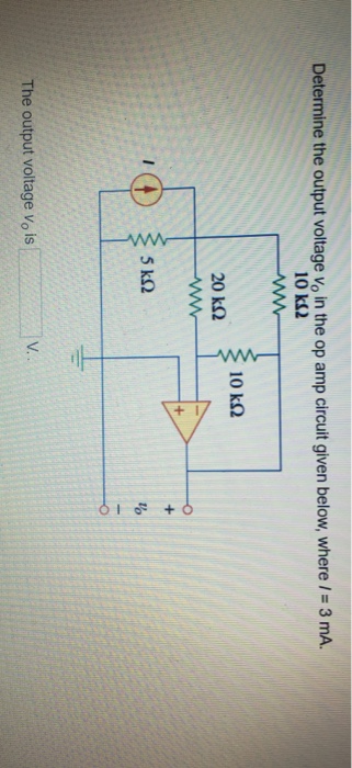 Solved Determine the output voltage v_o In the op amp | Chegg.com
