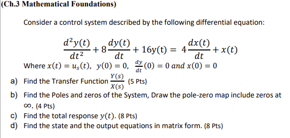 Solved (Ch.3 Mathematical Foundations) Consider a control | Chegg.com