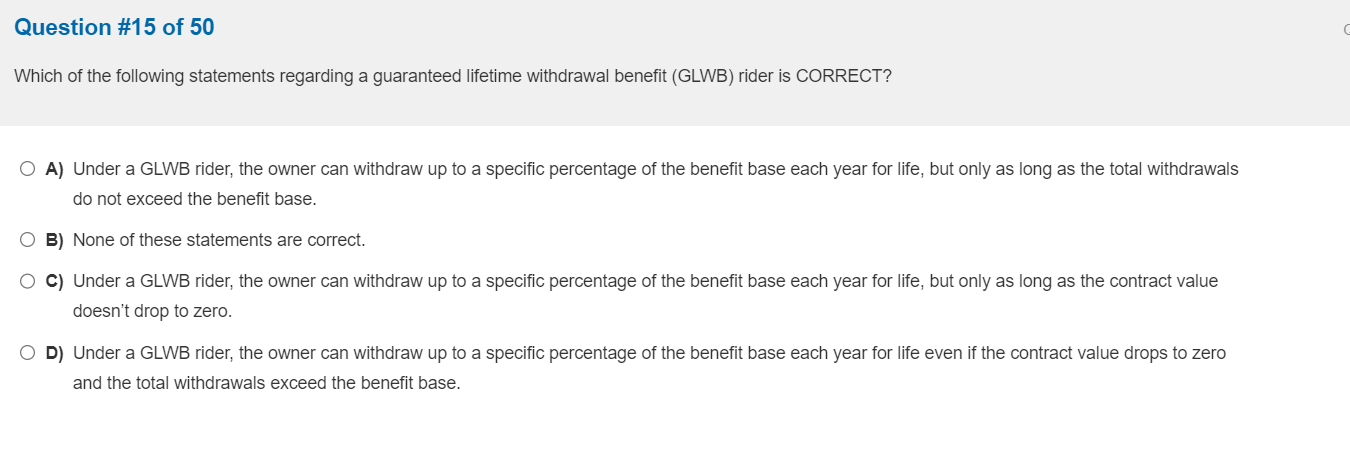 Solved Question #15 of 50Which of the following statements | Chegg.com Solved Question #15 of 50Which of the following statements | Chegg.com