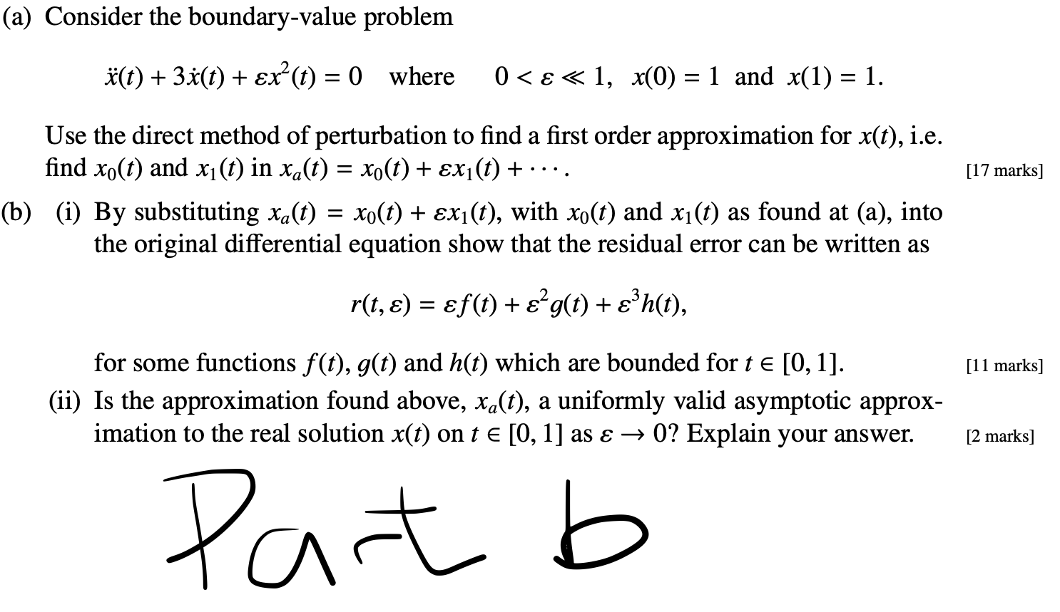 Solved (a) Consider the boundary-value problem ä(t) + 3i(t) | Chegg.com