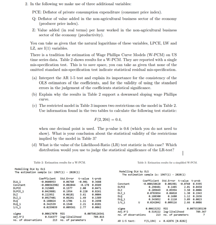 Solved In the following we make use of three additional | Chegg.com