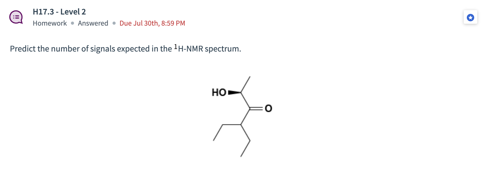Predict the number of signals expected in the 1H−NMR | Chegg.com