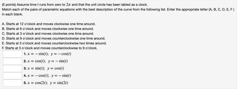 Solved (4 points) Suppose parametric equations for the line | Chegg.com