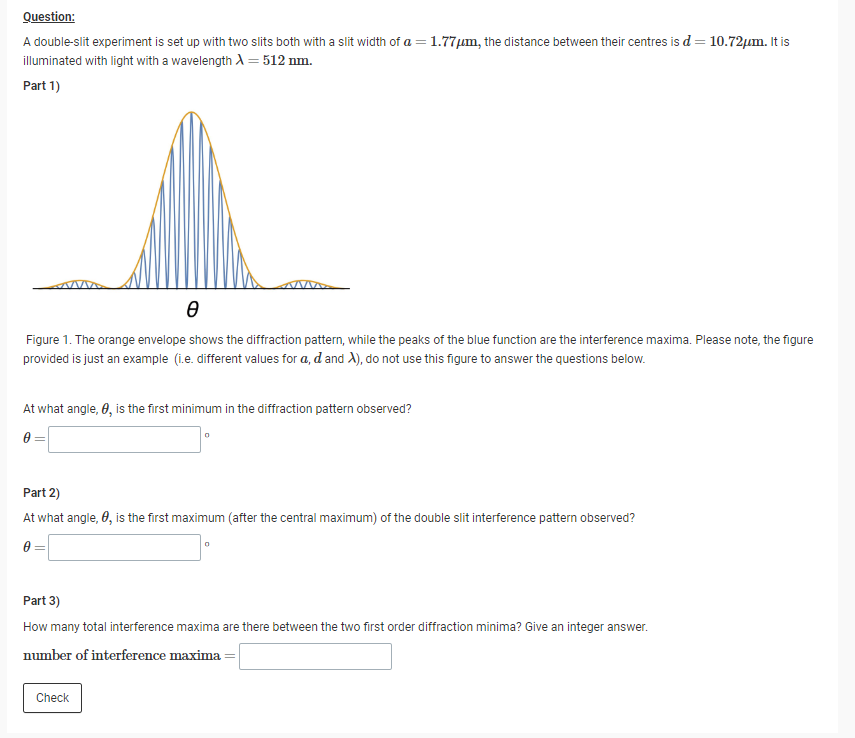 Solved A double-slit experiment is set up with two slits | Chegg.com