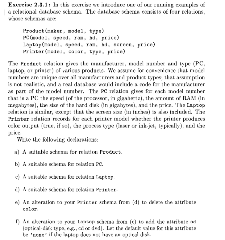Solved Write answers out like the example below CREATE TABLE | Chegg.com