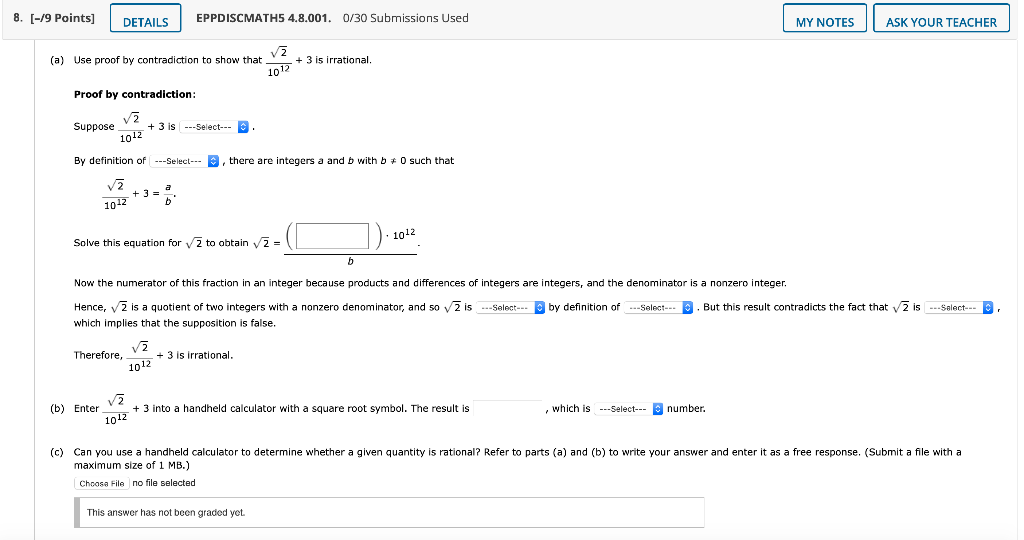 Solved Use proof by contradiction to show that | Chegg.com