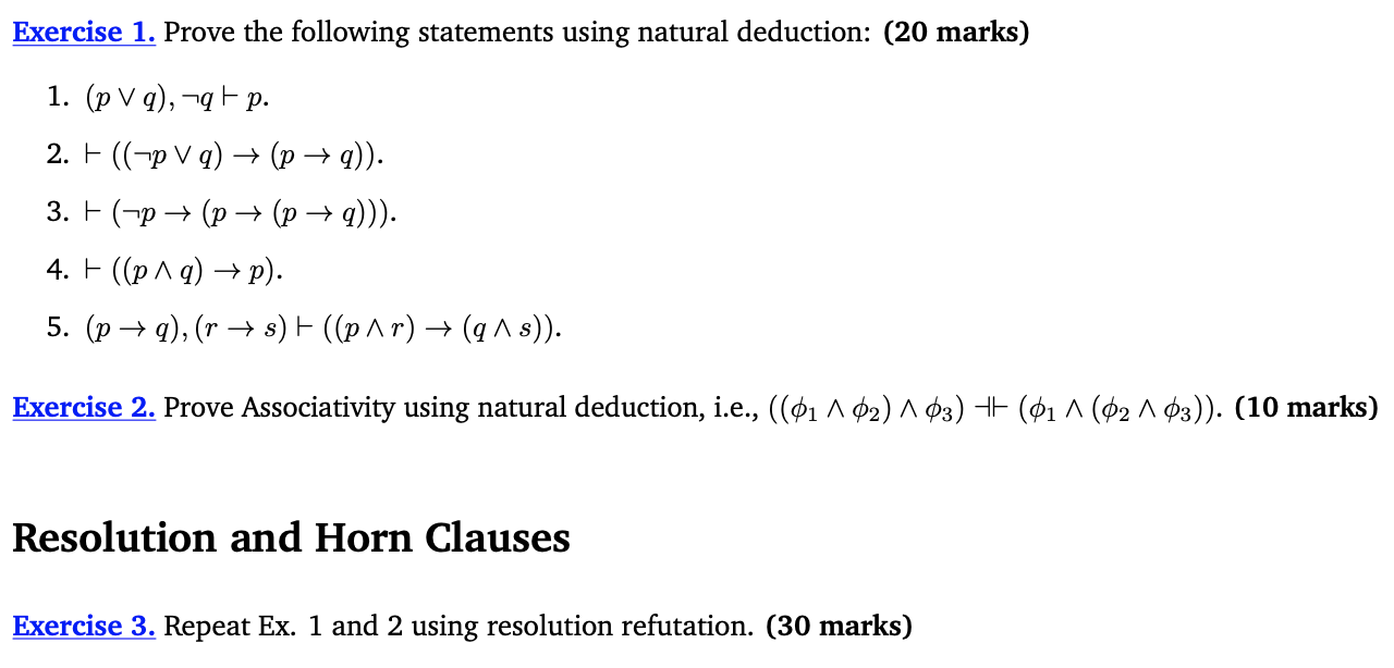 Solved Exercise 1. Prove the following statements using | Chegg.com