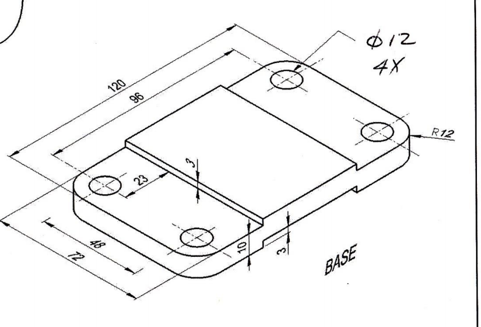 Solved the 3 orthographic projections and a fusion 360 solid | Chegg.com