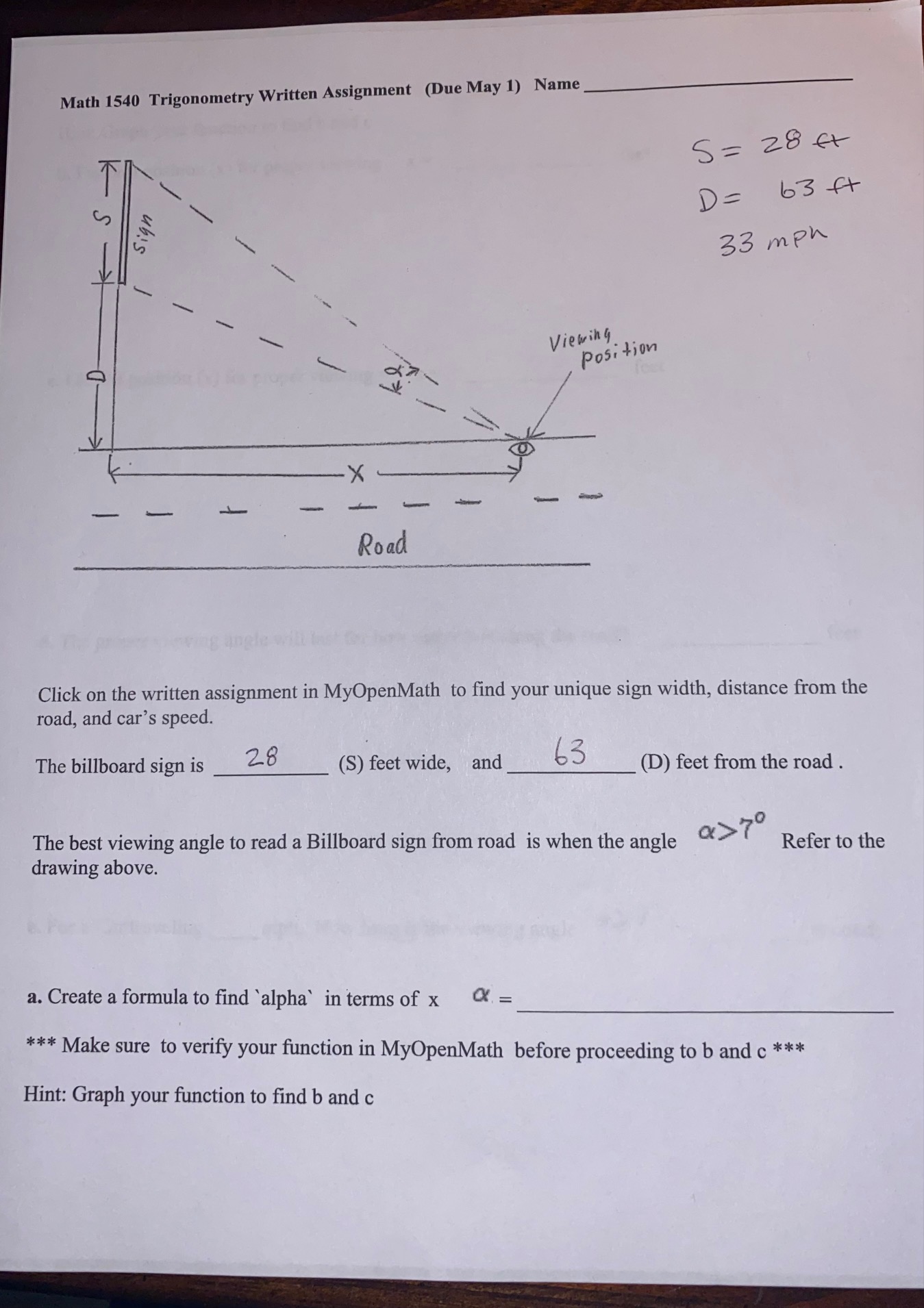 Solved Sa DET زن www Math 1540 Trigonometry Written | Chegg.com