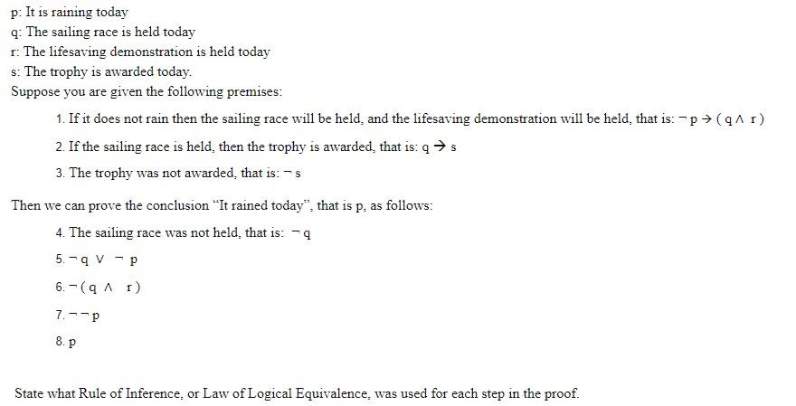 Solved Define the propositional variables: p: I played | Chegg.com